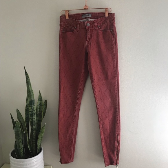 PAIGE | Jeans | Paige Skinny Jeans Denim Diamond Quilted Design Zipper ...